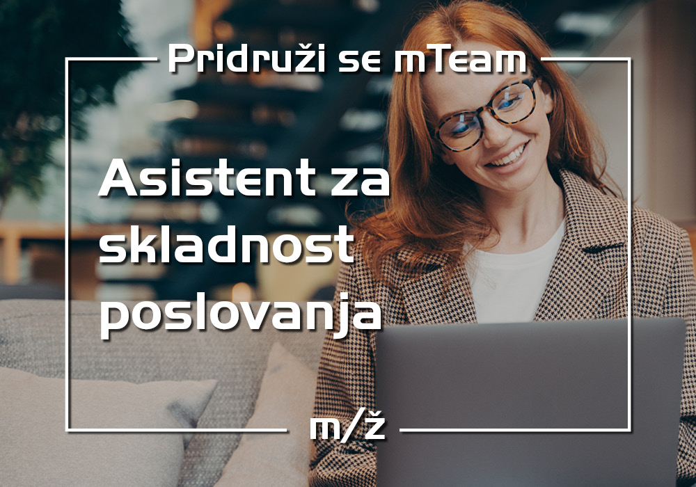 Asistent za skladnost poslovanja (m/ž) - Računalniške novice
