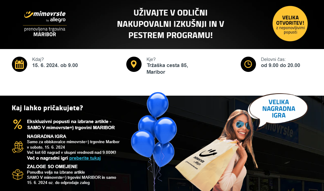 Prenovljena trgovina Mimovrste v Mariboru odpira vrata z ekskluzivnimi ...