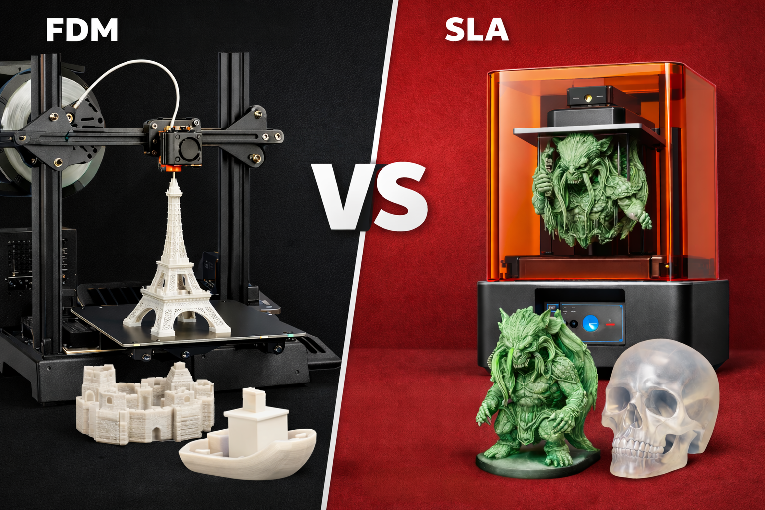 FDM vs SLA 3D printer: katera tehnologija 3D tiskanja je prava izbira ...