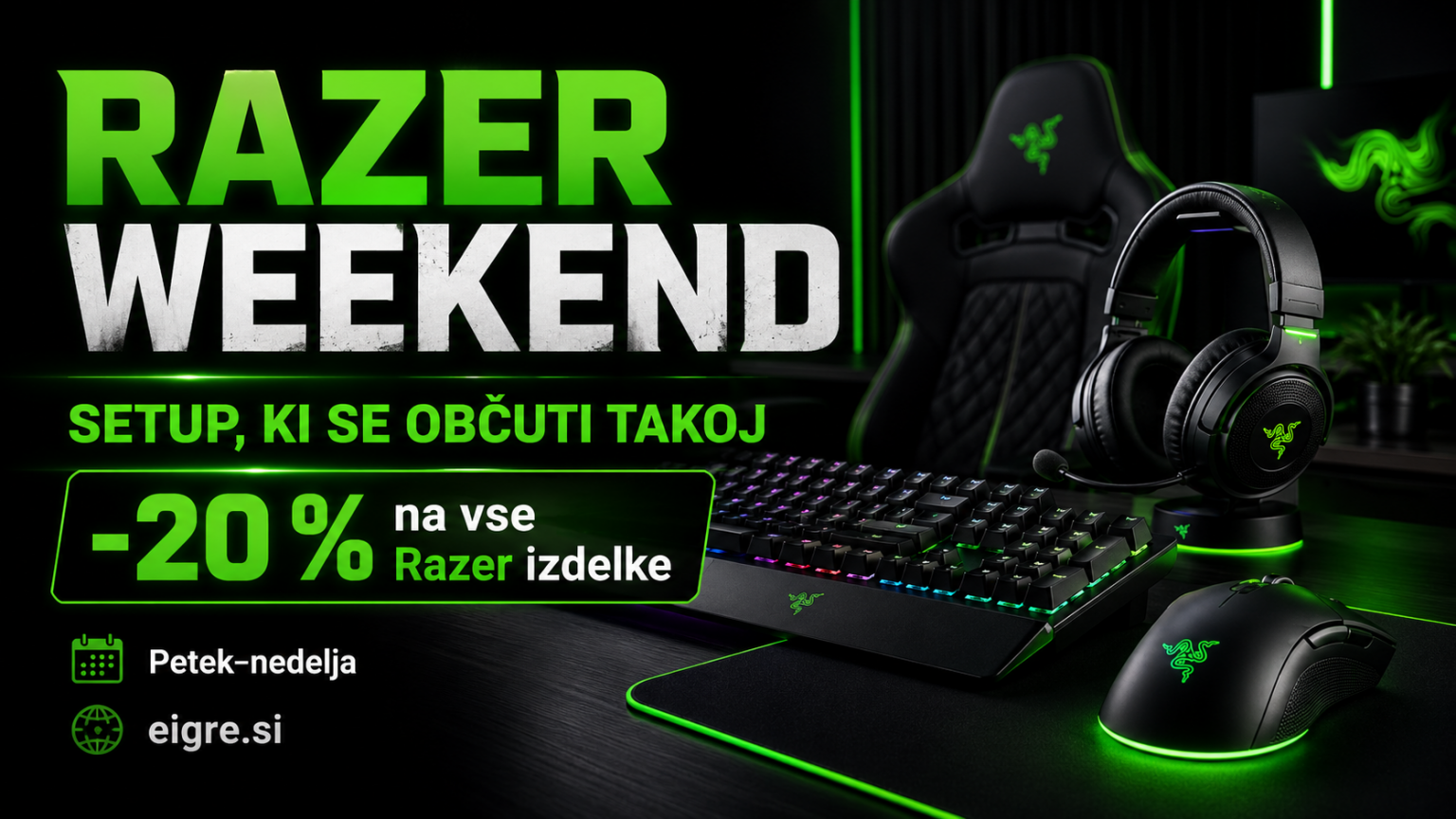 Gaming setup ni samo RGB: kje Razer oprema najhitreje spremeni občutek ...